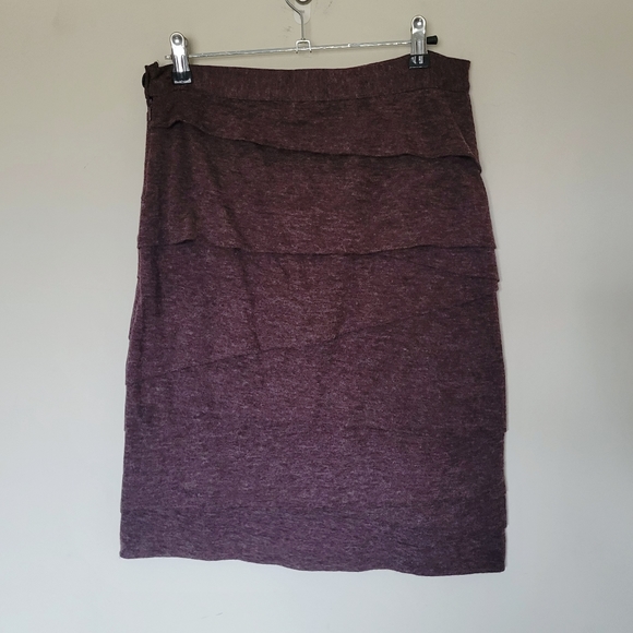 Anthropologie | Skirts | Anthropologie Coquille Wool Layered In Slate ...